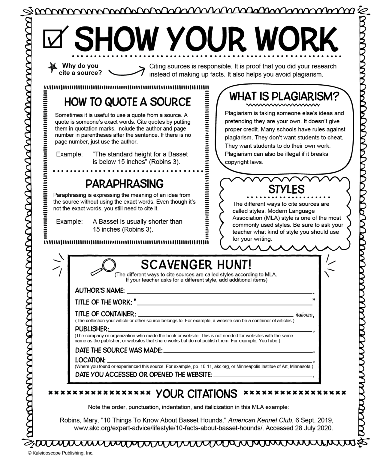 Show Your Work - Research Ninja